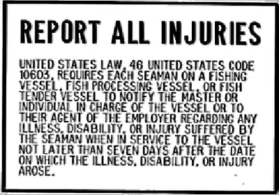 REPORT ALL INJURIES PLAQUE – TouchdownRV